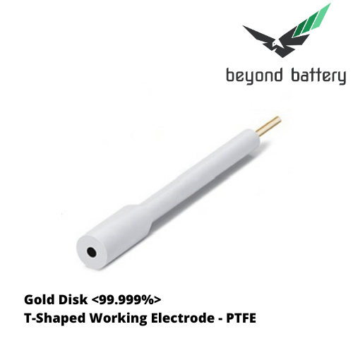 Gold Disk T-Shaped Working Electrode - PTFE – Beyond Battery