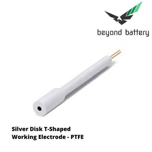 Silver Disk T-Shaped Working Electrode - PTFE – Beyond Battery